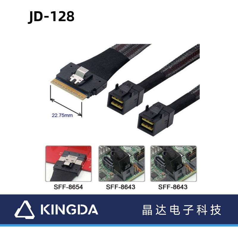 China MINI SlimSAS SFF-8654 8i 4.0 to 4X SAS HD 8643 Server Internal ...