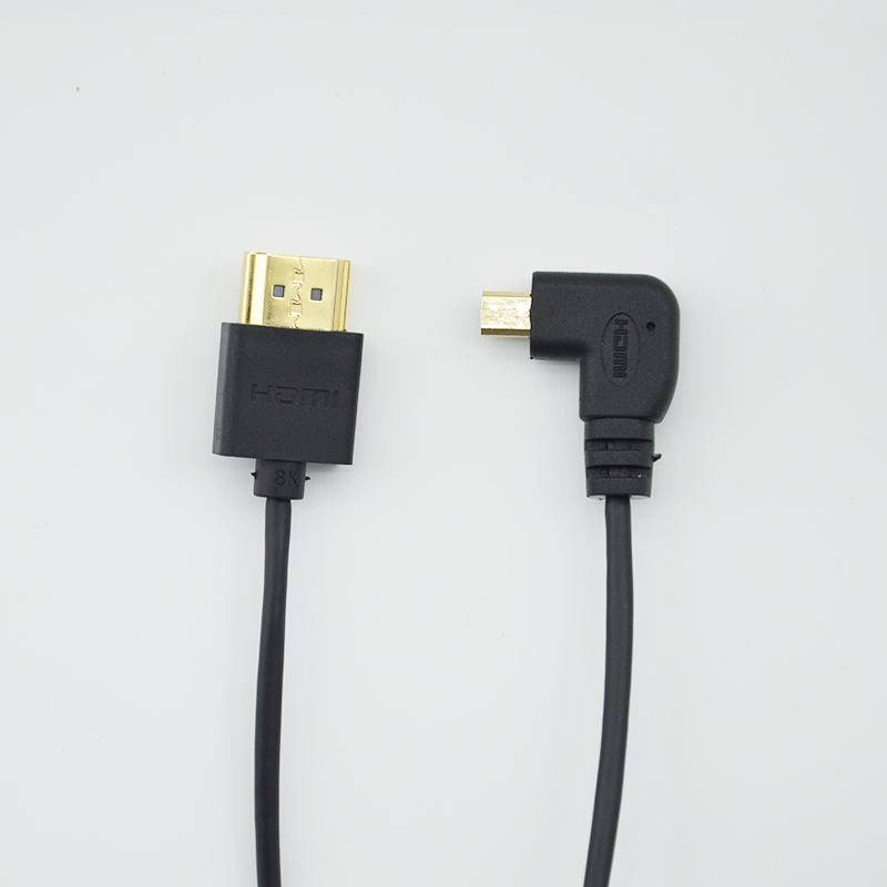 China Low price for Sff8643 To Sas - HDMI TO Right Angle Micro HDMI ...